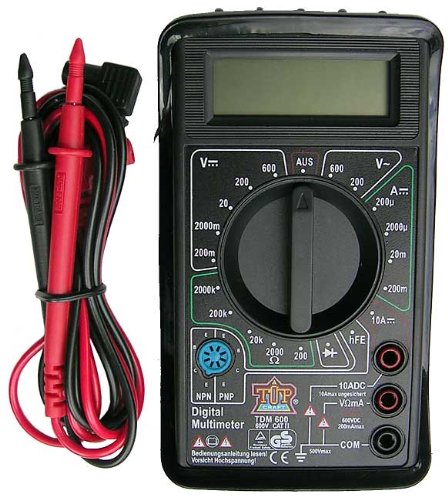 Multimeter, digitales Multifunktions-Messgerät mit Stoßschutz aus Gummi ...
