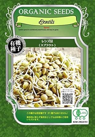 Amazon.co.jp: Organic Lens Beans/Organic Seed Fixed Seeds/Green Field ...