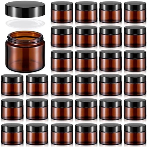Amazon.com: Domensi 32 Pcs 2 oz Glass Jars with Lids Empty Round ...