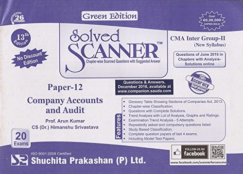 Amazon.in: Buy Shuchita Prakashan's Solved Scanner CMA Inter Group II ...