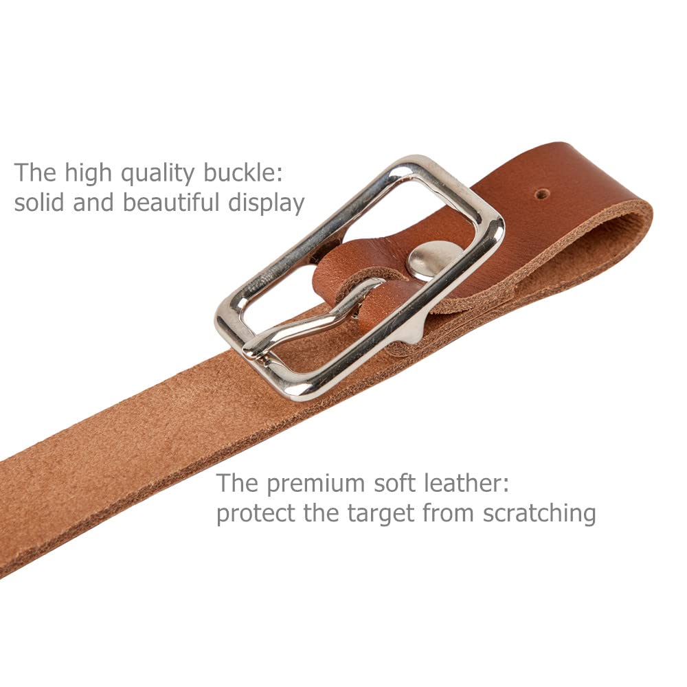 Snapklik.com : DeYoungArbeit Leather Hanging Straps Gun Rack Wall Mount ...