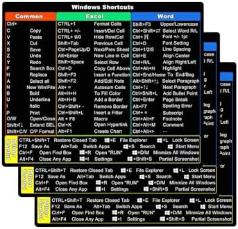Amazon.com: Microsoft Windows + Word/Excel Quick Reference Guide ...