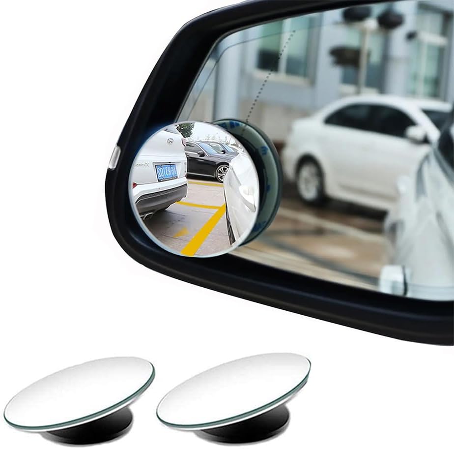 Blind Spot Mirrors, Round Frameless 360° Rotate Sway Adjustable and ...
