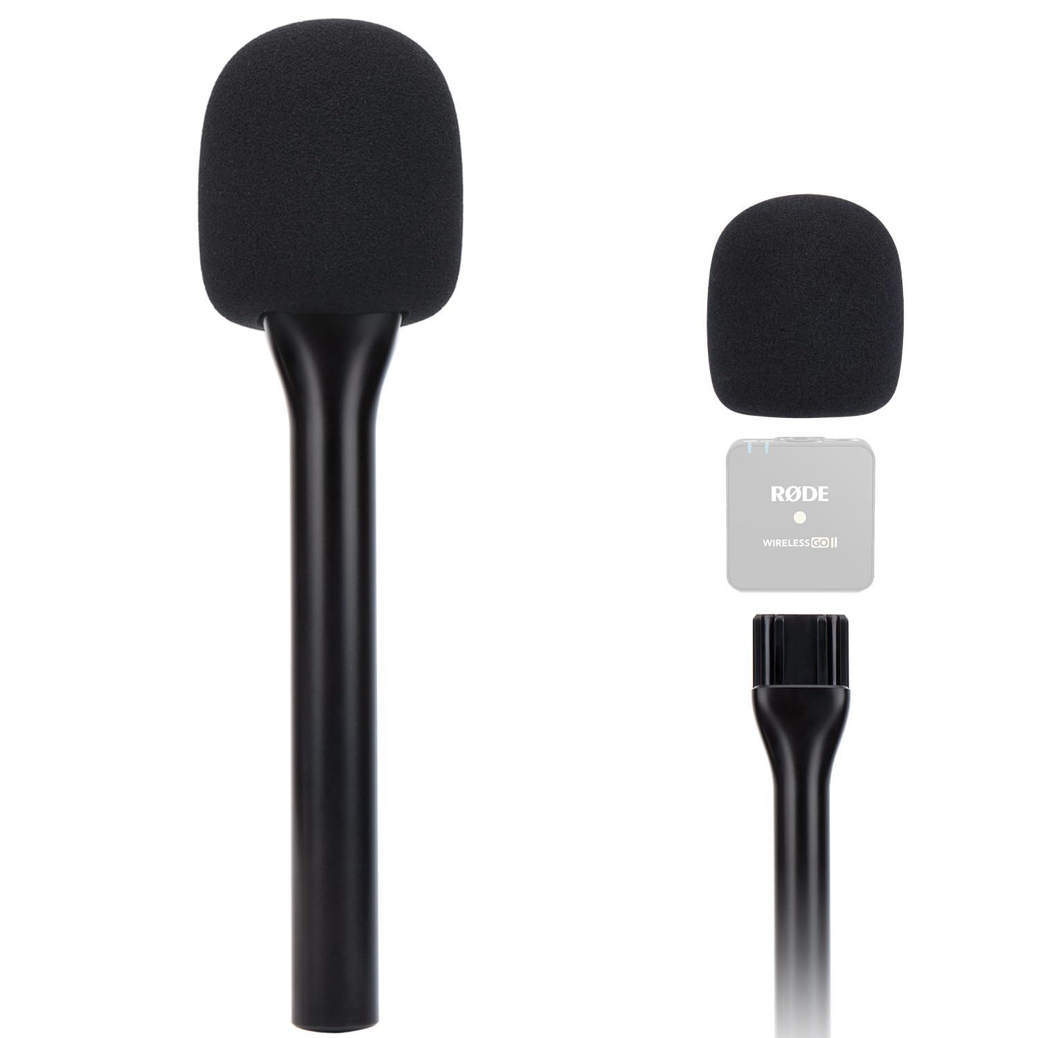 SUNMON Interview Microphone Handle, Interview GO Handheld Adapter for ...