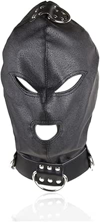 Amazon.com: Hollow Out Eyes - Mouth Masks Leather Head Masks Lacing ...