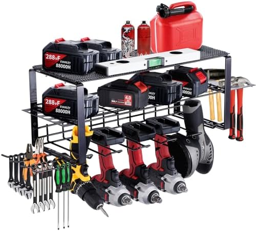 VEVOR Power Tool Organizer, 5 Slot, 3 Layers, Cordless Drill Holder ...