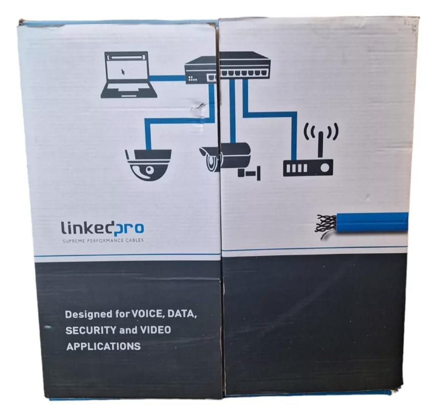 Bobina De Cable Utp CCA Cat 6 Linkedpro Azul 305m : Amazon.com.mx ...