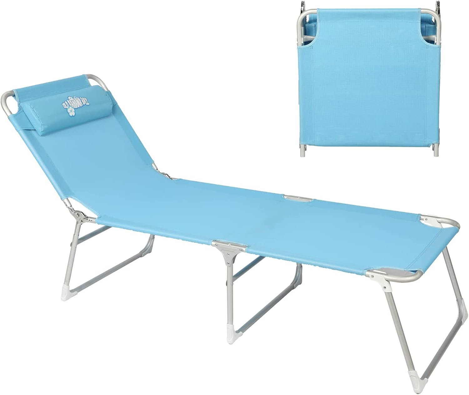 Old Bahama Bay Easy Adjustable Folding Reclining Beach Cot, 76" (L) X ...