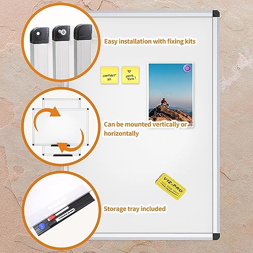 Snapklik.com : VIZ-PRO Magnetic Whiteboard/Dry Erase Board