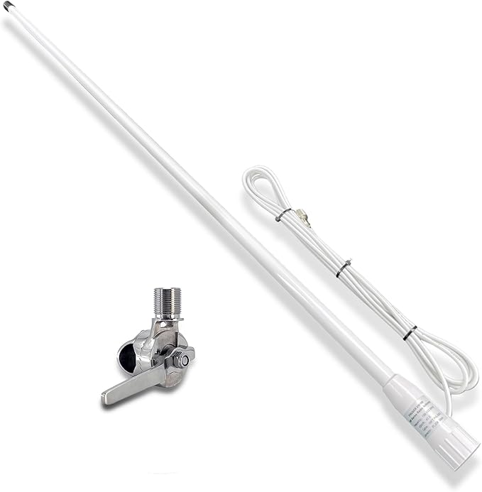 Amazon.com: FMUSER VM100 VHF Marine Radio Antenna & Ratchet Rail Mount ...