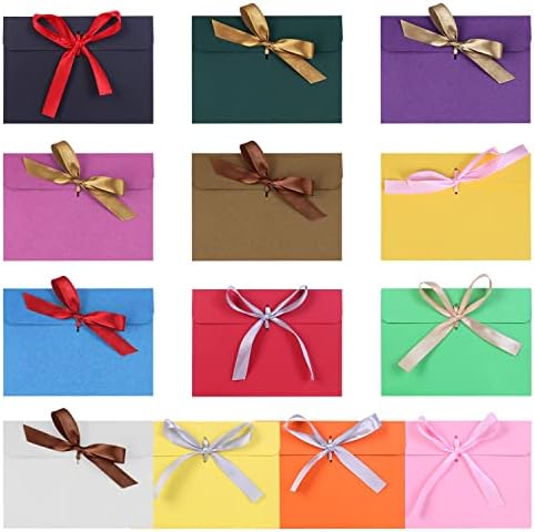 13 Pieces of Retro Ribbon envelopes, Bows Envelopes, Mini Gift Card ...