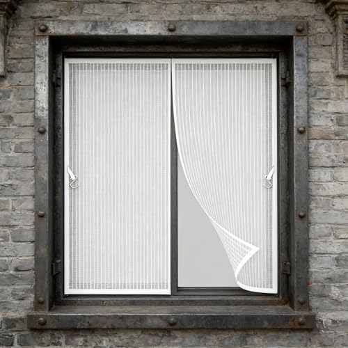 Window Fly Screen Magnetic 240 x 143 cm Fly Screen Window Mesh Easy to ...