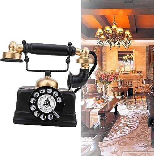 BuyWeek Retro Landline Phone Model, Vintage Rotary Phone with Push ...