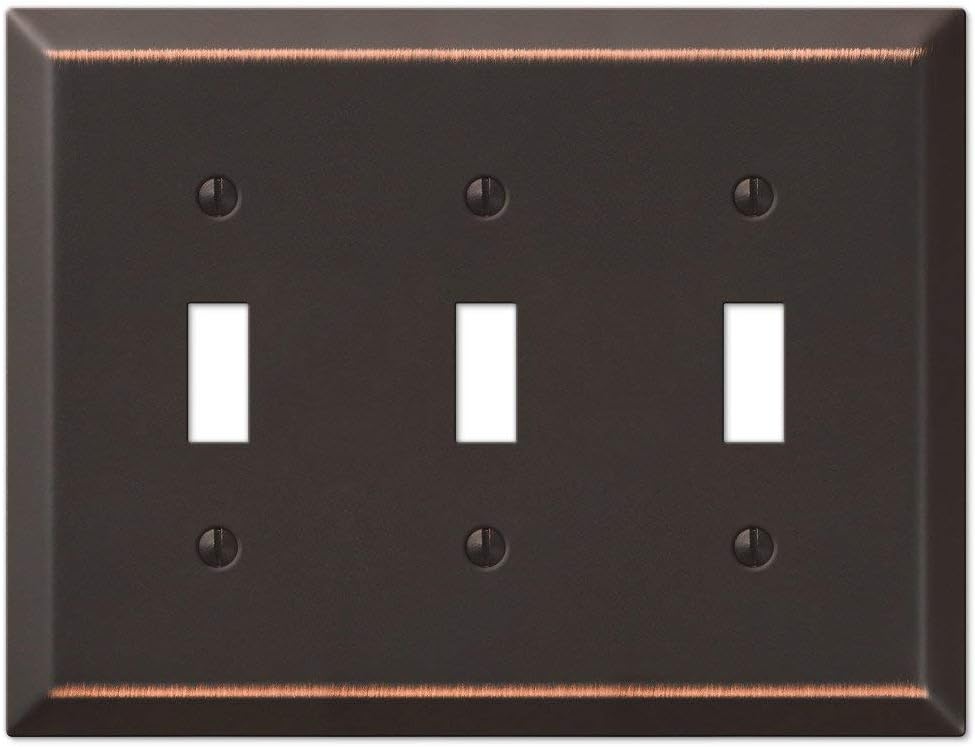 Traditional Design Triple Toggle Light Switch Wall Plate, Oil Rubbed ...