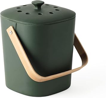 Amazon.com: Bamboozle Kitchen Compost Bin – Indoor Countertop Food ...