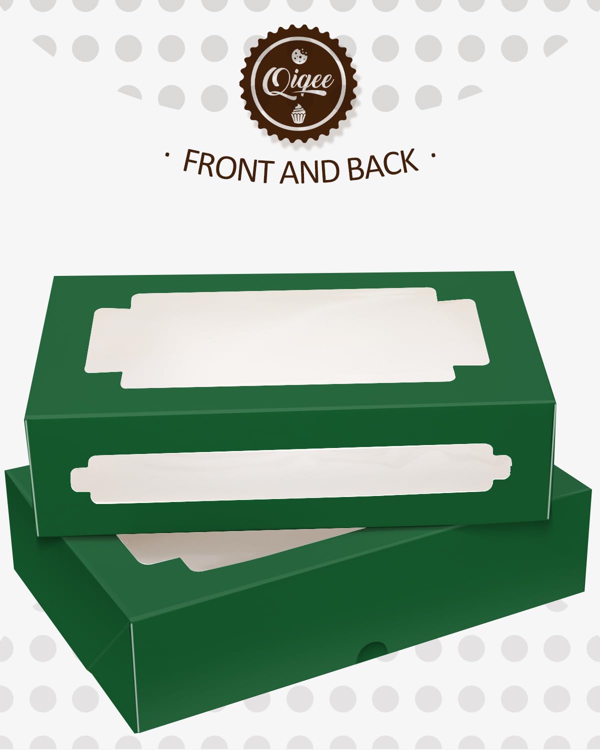 Snapklik.com : Qiqee Deep Green Cookie Boxes For Gift Giving 8x53x2 ...