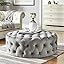 Luxurious Comfy Plush Footrest Stool,Small Mordern Coffee Table,Round ...