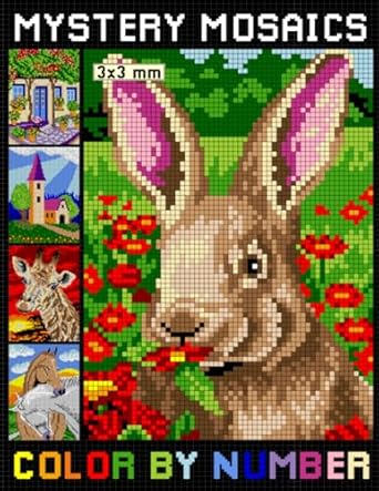 Amazon | Mystery Mosaics Color By Number: Adult Pixel Coloring Book ...