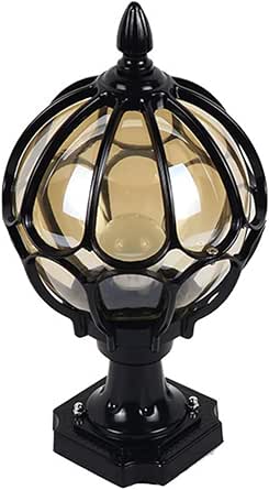 KISAD Outdoor Globe Landscape Post Lights Traditional Globe Pillar Pole ...
