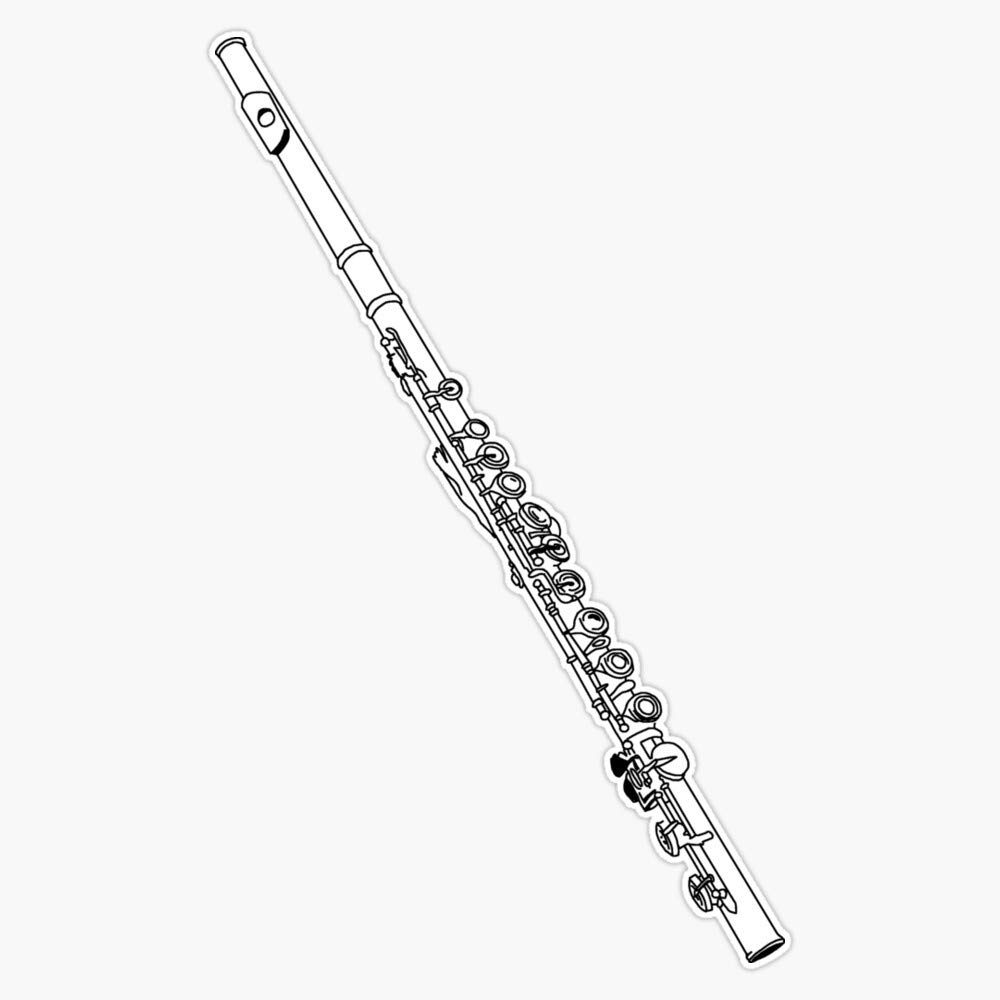 Flute Instrument Drawing