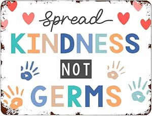 Amazon.com : LYXDS Spread Kindness Not Germs Sign, School Health Safety ...