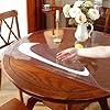 Amazon.com: OstepDecor Clear Round Table Protector 47 Inch Thick Clear ...