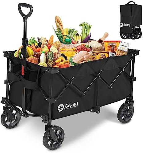 Sekey 200L Folding Festival Trolley with All-Terrain Wheels and Brake ...