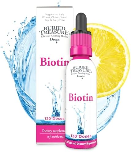Amazon.com: Buried Treasure Biotin Drops - 120 Servings, 2 oz, Supports ...