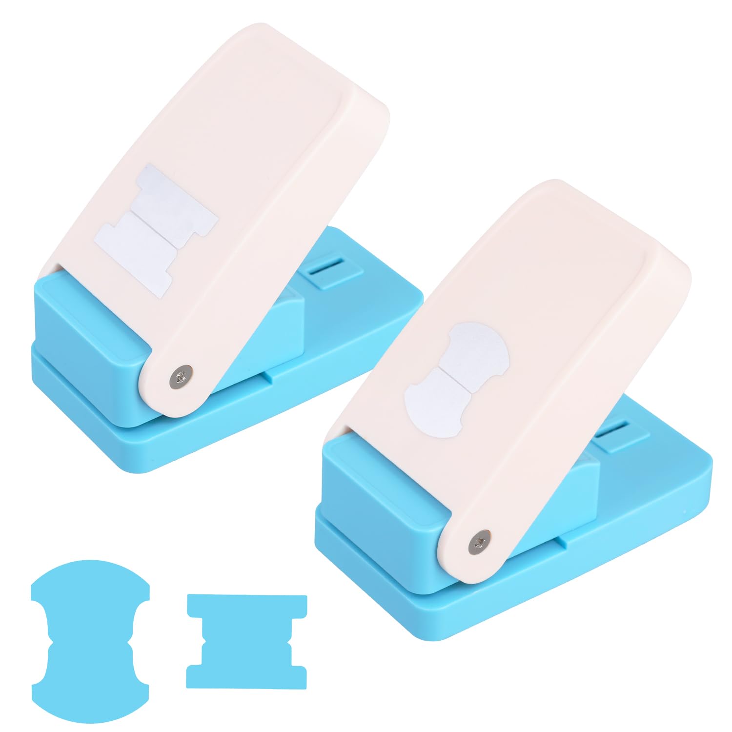 2 Shapes Index Tab Punchers, 1.5 Inch Handmade Label Tag Paper Punch ...