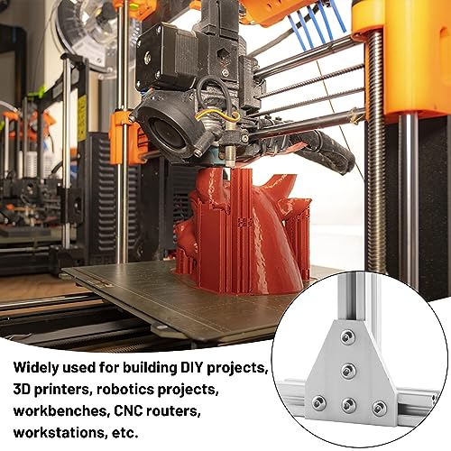 EXLECO 4 Corner Bracket Connection Plate Aluminium Profile 40 x 40 ...