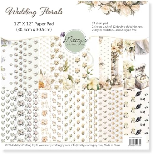 Amazon.com : Matty's Crafting Joy Wedding Florals, Double Sided ...