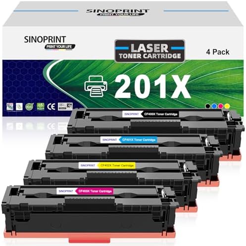 Amazon.com: 201X 201A MFP M277dw Toner Cartridges 4 Pack Compatible for ...