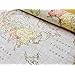 Beige World MAP Designer Cotton Fabric Travel Globe Material - for ...