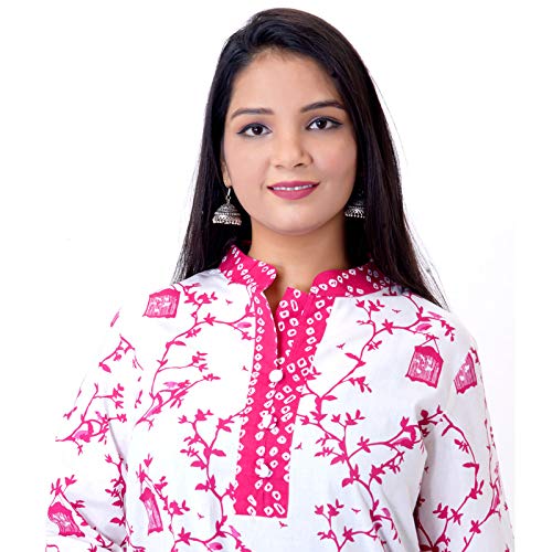 Buy Women's Trendy Kapda Straight Cotton Printed Kurta with Palazzo Set ...