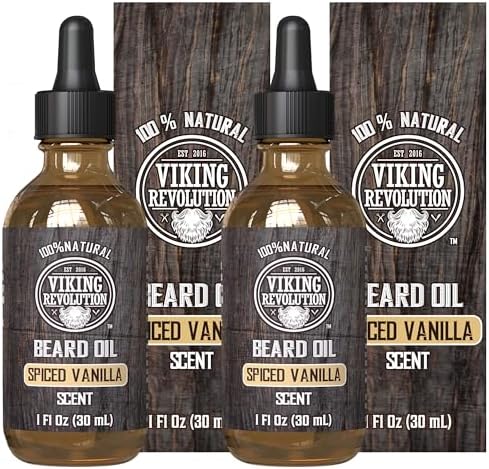 Amazon.com : Viking Revolution Beard Oil for Men - All Natural Beard ...
