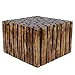 Inception Global, Square Small Wooden Stool for Cafe Outdoor Furniture ...