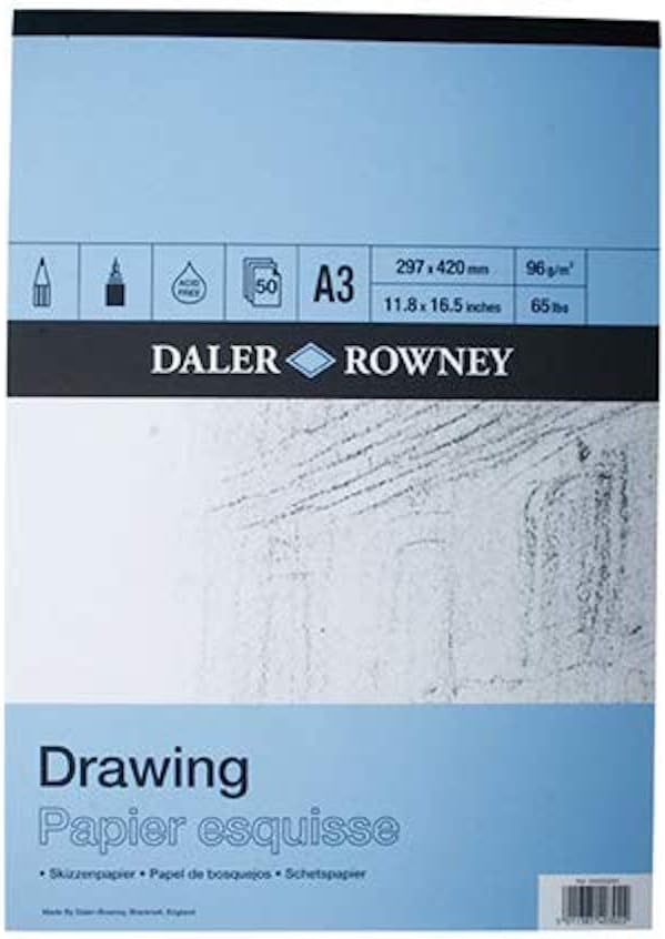 Amazon.com: Daler Rowney Series A Drawing Pad 96gm A4 50s (Pad) : Arts ...