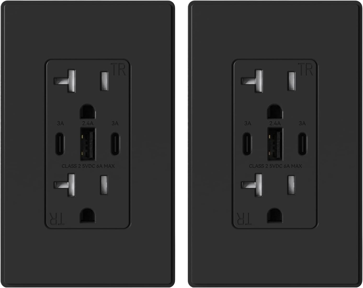 Cooper TR7740W-BOX Electrical Outlet, Combination USB Charger/Tamper ...