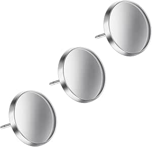 Amazon.com: Tacool 100pcs Stainless Steel Blank Stud Earring Bezel ...