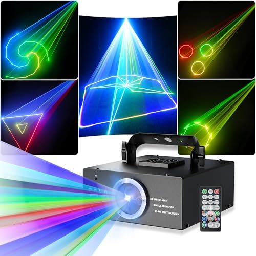 Amazon.com: DJ Laser Lights for Party, 3D Animation Laser Projector for ...