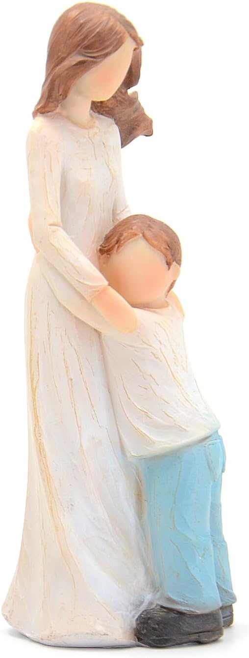 Amazon.com: Carracci Mom and Kids Figurines, Sculpted Hand-Painted ...