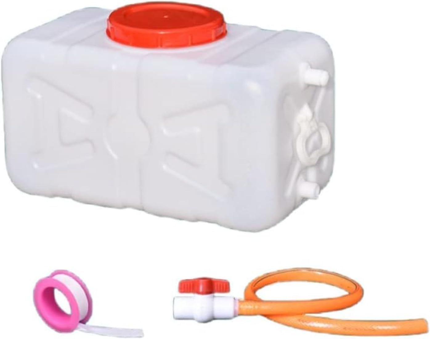 Amazon.co.jp: 角型給水塔水タンク 水貯蔵容器 貯水タンク 蛇口付き プラスチック製食品グレードの屋外用水タンク 大容量 屋外キャンプ用 自動運転ツアー 車の水タンク 水バケツ家庭 ...