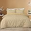 Sleepdown Gingham Check Mustard Plain Reverse Soft Easy Care Duvet ...