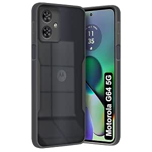 Fashionury Colored Transparent Back Case Cover for Motorola G64 5G ...