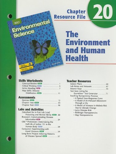 Holt Environmental Science Chapter 20 Resource File: The Environment ...