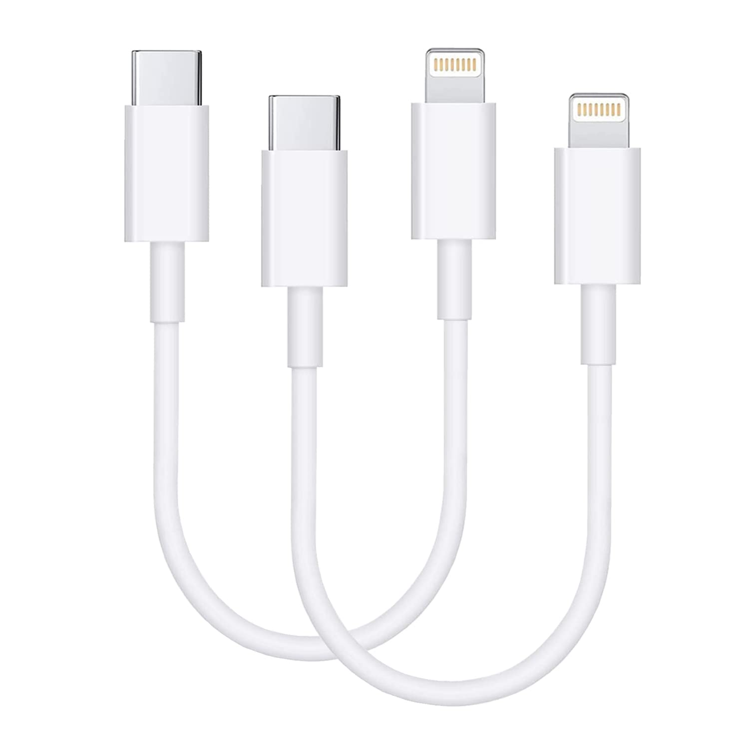 Amazon.com: OthoKing Short USB C to Apple Charger Cable, 2 Pack Short ...