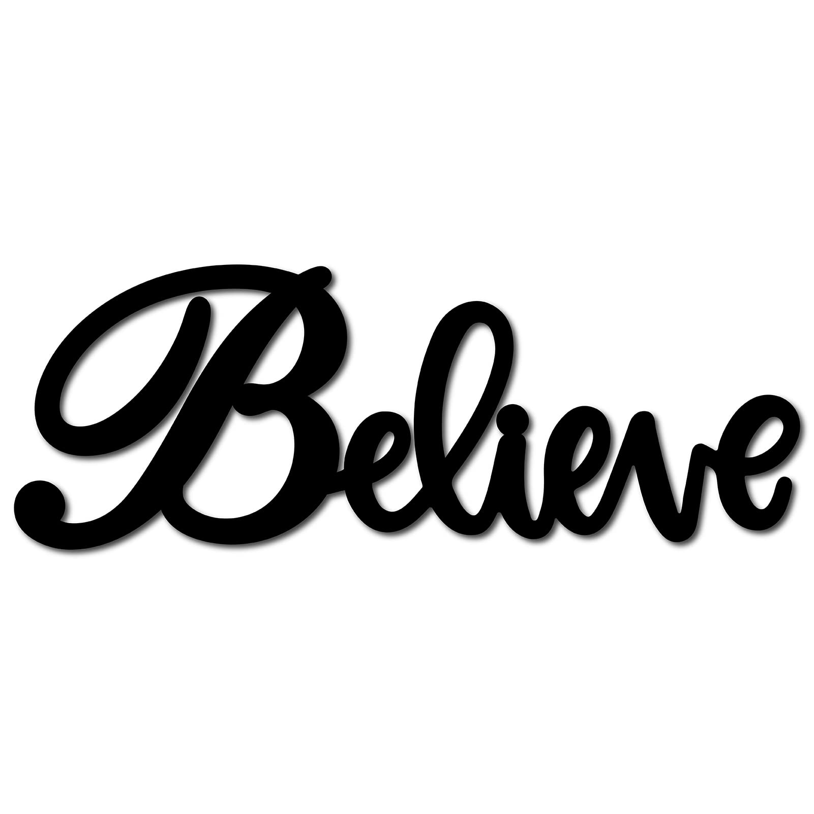 Amazon.com : CREATCABIN Wood Believe Sign Cutout Wooden Letters Sign ...