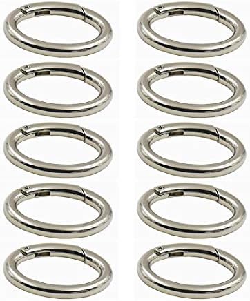 Amazon.com: WEICHUAN 10PCS Zinc Alloy Round Spring Clips Carabiner - 1 ...