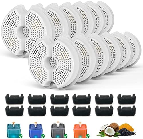 Amazon.com : SAMANIJA 12-Pack Cat water fountain filters with Pre ...