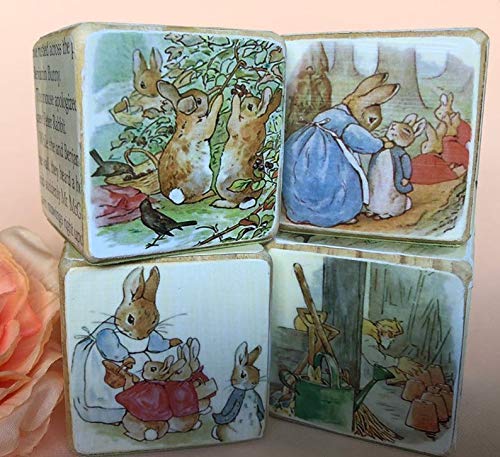 Amazon.com: Beatrix Potter nursery Blocks ~ wooden stacking blocks : Handmade Products